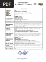 Ficha Técnica Del Café | PDF | café | Industria de alimentos