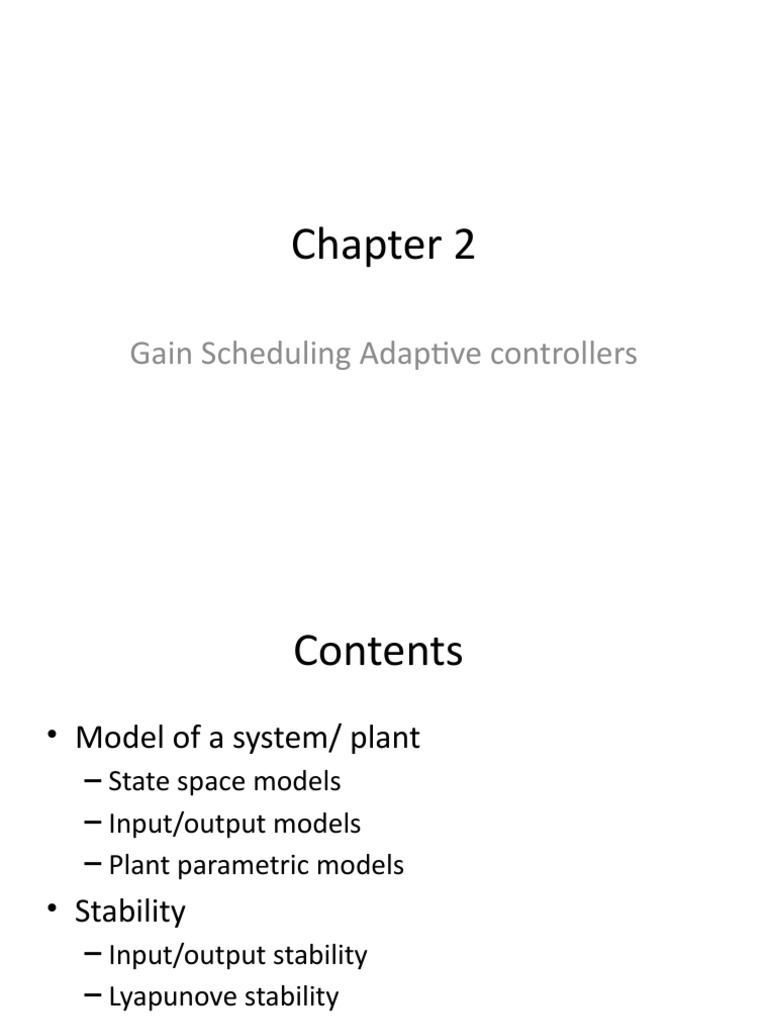 Chapter 2 Gain Scheduling Adaptive Control | PDF | Control Theory ...