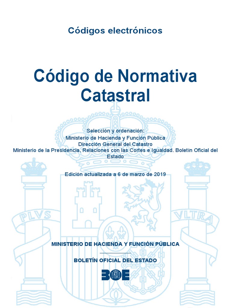 BOE-113 Codigo de Normativa Catastral | PDF | Gobierno | Gobernancia