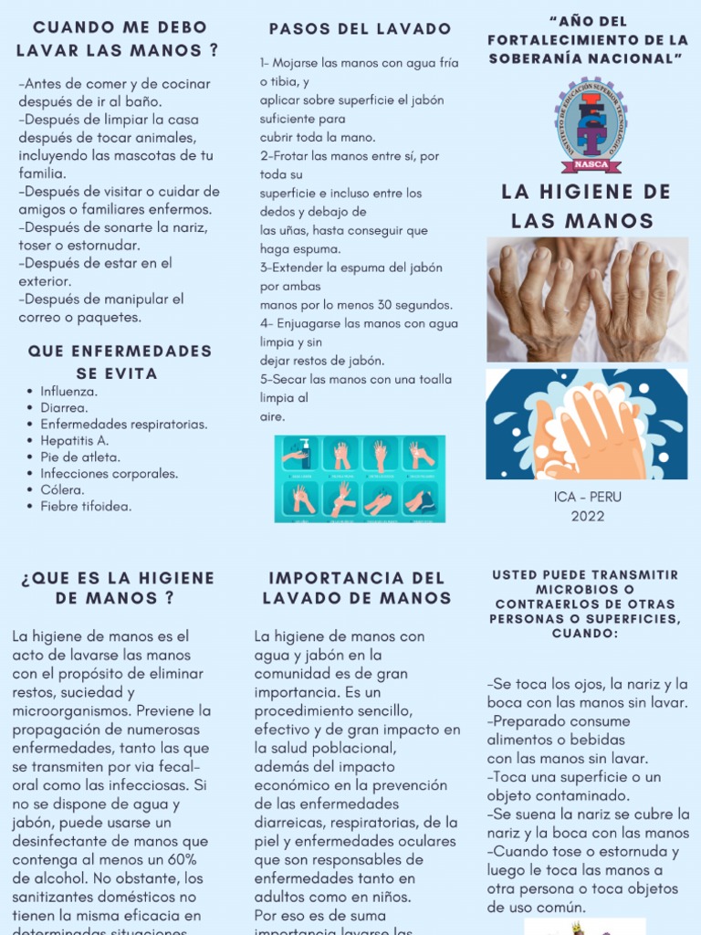 Higiene de Manos Tríptico | PDF