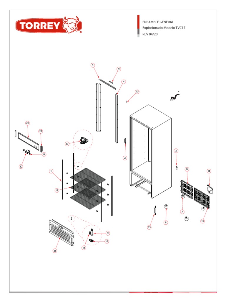 Diagrama Explosivo TVC17 Rev 04/20 | PDF | Bienes manufacturados ...