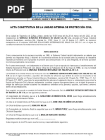 Acta Constitutiva de Unidad Interna de Protección Civil | PDF | Defensa Civil | Gobierno