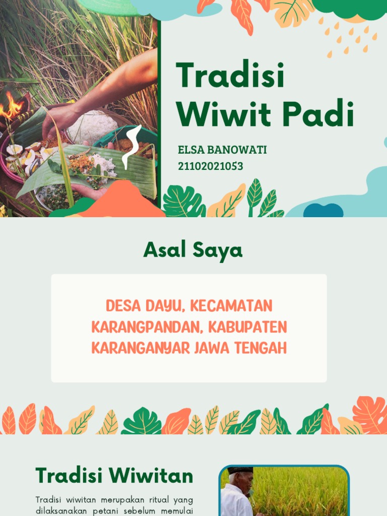Tradisi Wiwit Padi (Elsa Banowati) | PDF | Memasak, Makanan, & Anggur