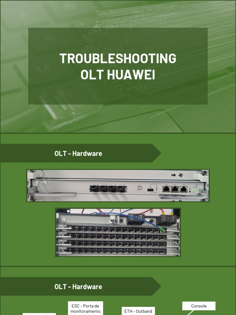Troubleshooting - OLT Huawei | PDF | Engenharia Elétrica | Software de ...
