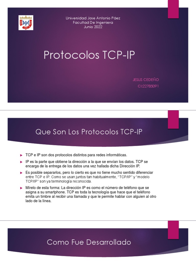 Protocolos TCP-IP | PDF | Protocolos de internet | Red de computadoras