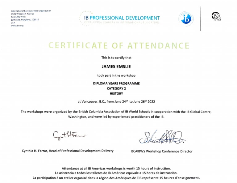 Ib Certificate Cat 2 | PDF