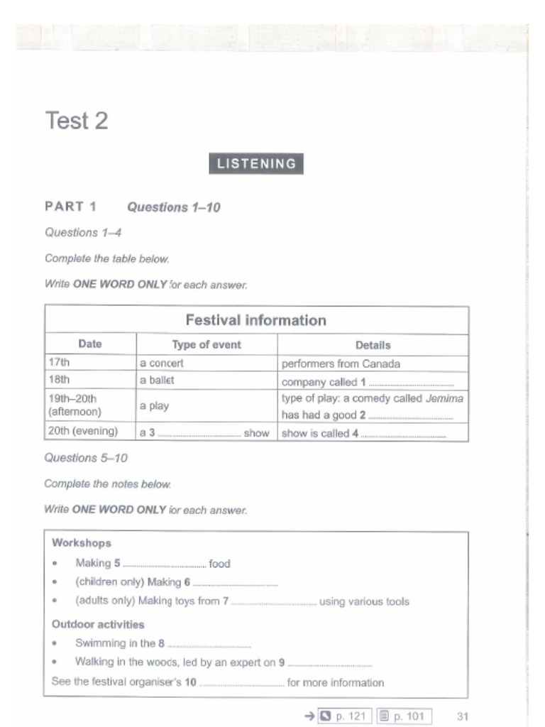 Listening Test 2 Cam 15 | PDF