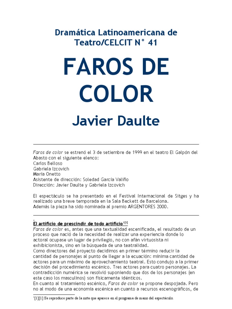 Javier Daulte | PDF | Buenos Aires | Teatro