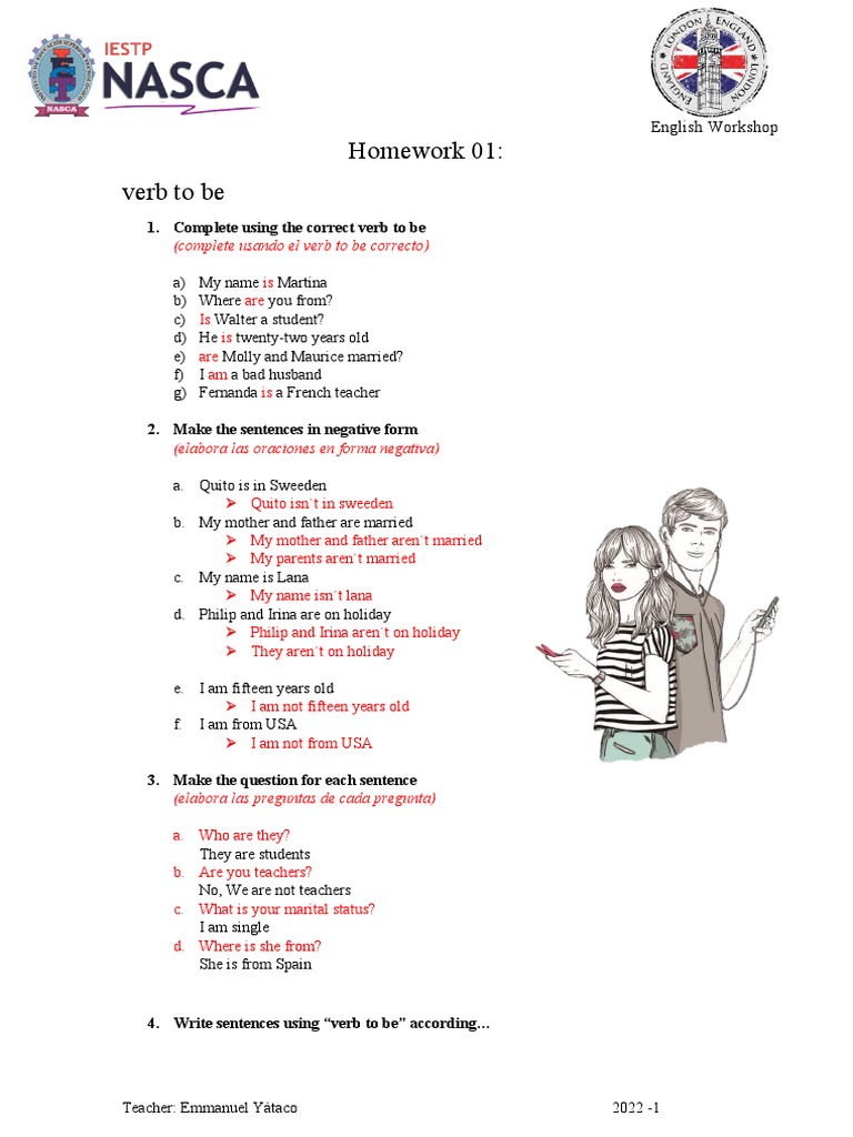 Homework Present Simple | PDF