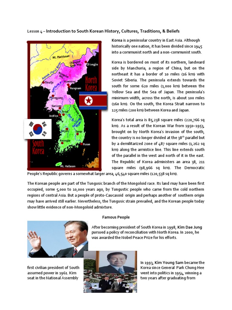 Introduction To South Korean History, Cultures, Traditions, & Beliefs ...