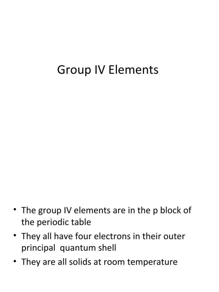 Group IV Elements 23 Chemistry | PDF | Oxide | Lead