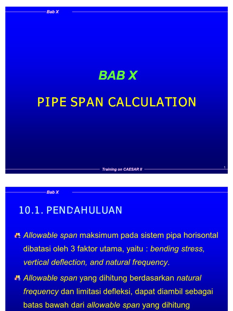 Bab 10 Pipe Span Calculation | PDF