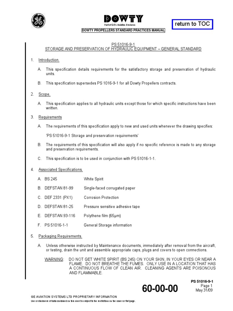 Return To TOC: Dowty Propellers Standard Practices Manual | PDF ...