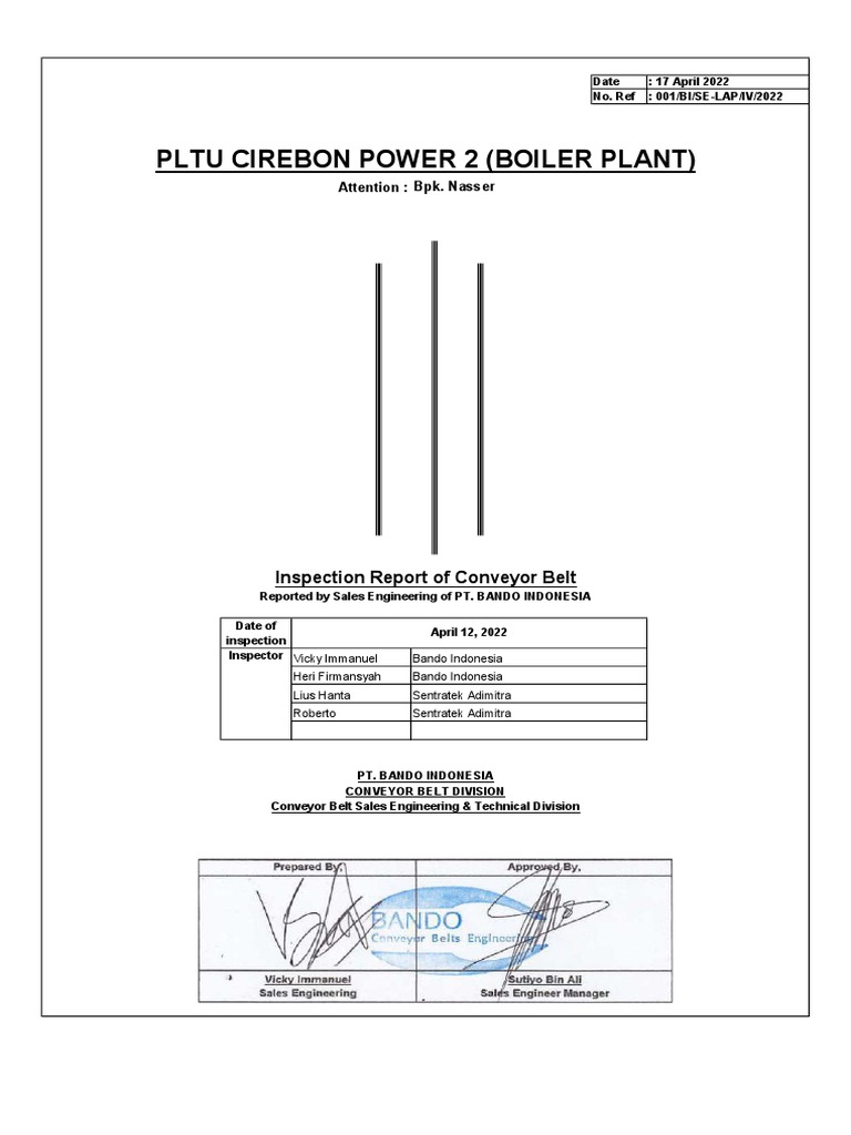 Report Dan Rekomendasi PLTU CIREBON POWER 2 | PDF