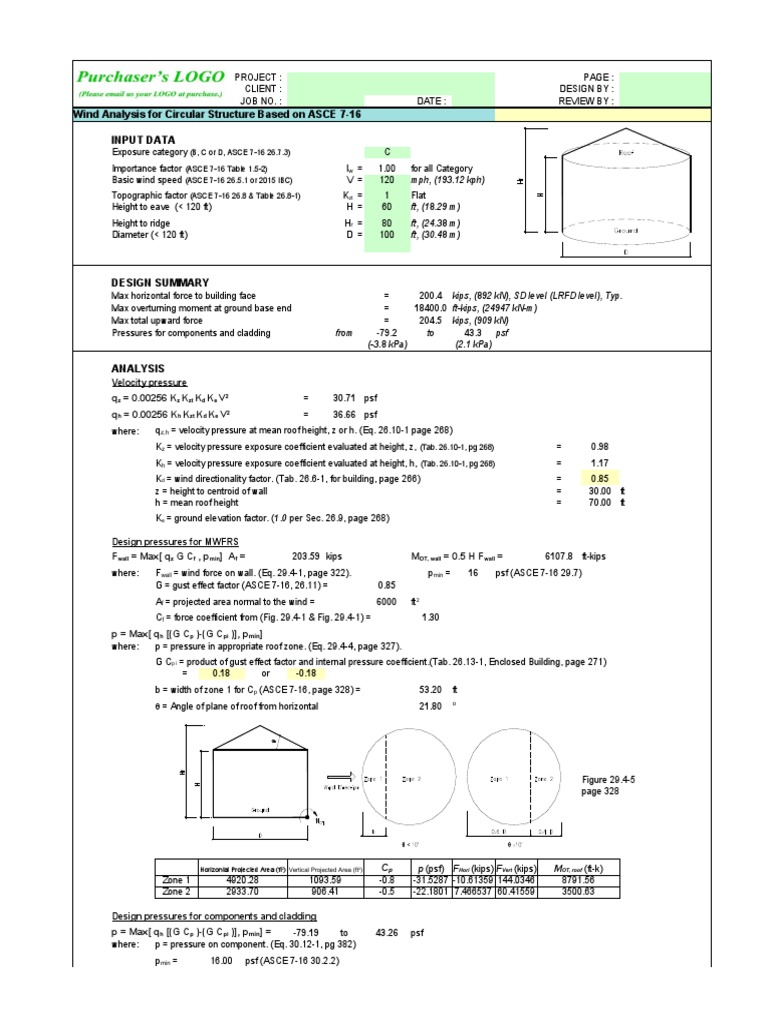 Wind Analysis For Circular Structure Based On ASCE 7-16 Input Data ...