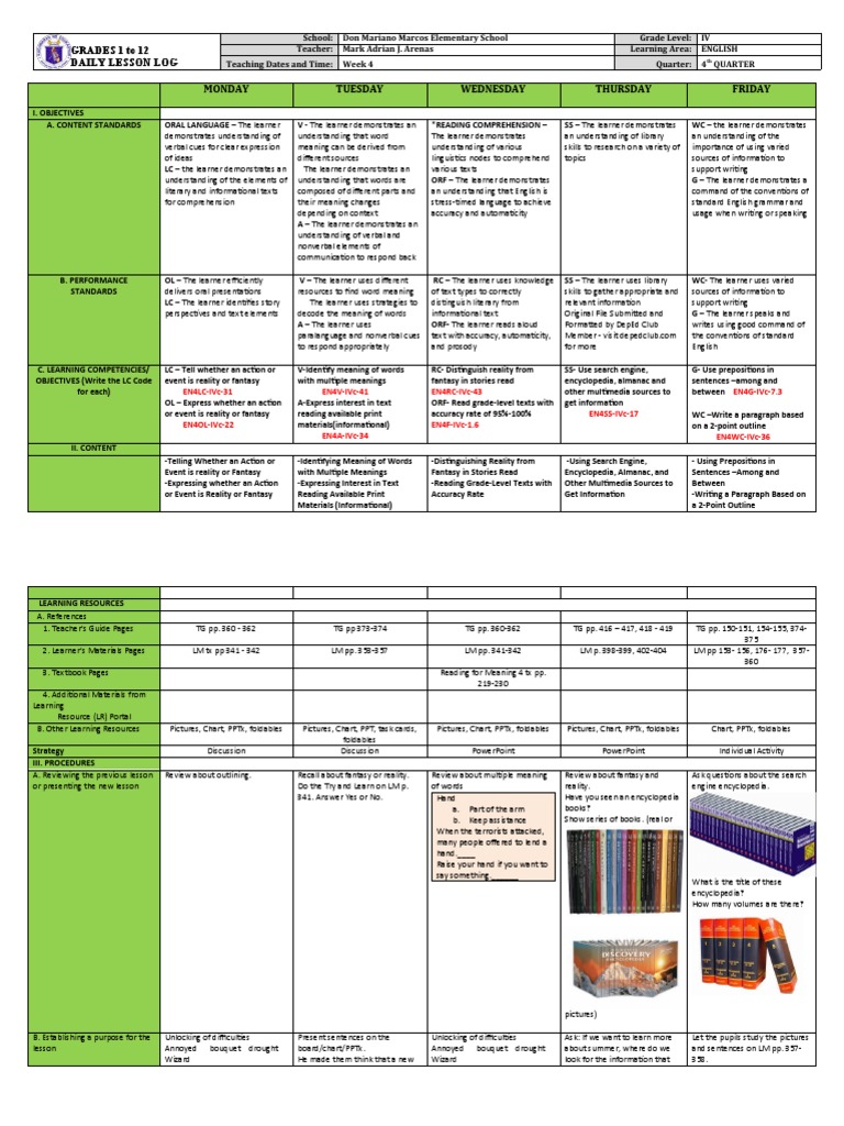 English W4 | PDF | Learning | English Language