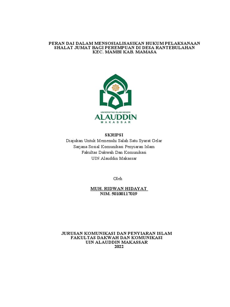Skripsi Muh. Ridwan Hidayat Per. | PDF