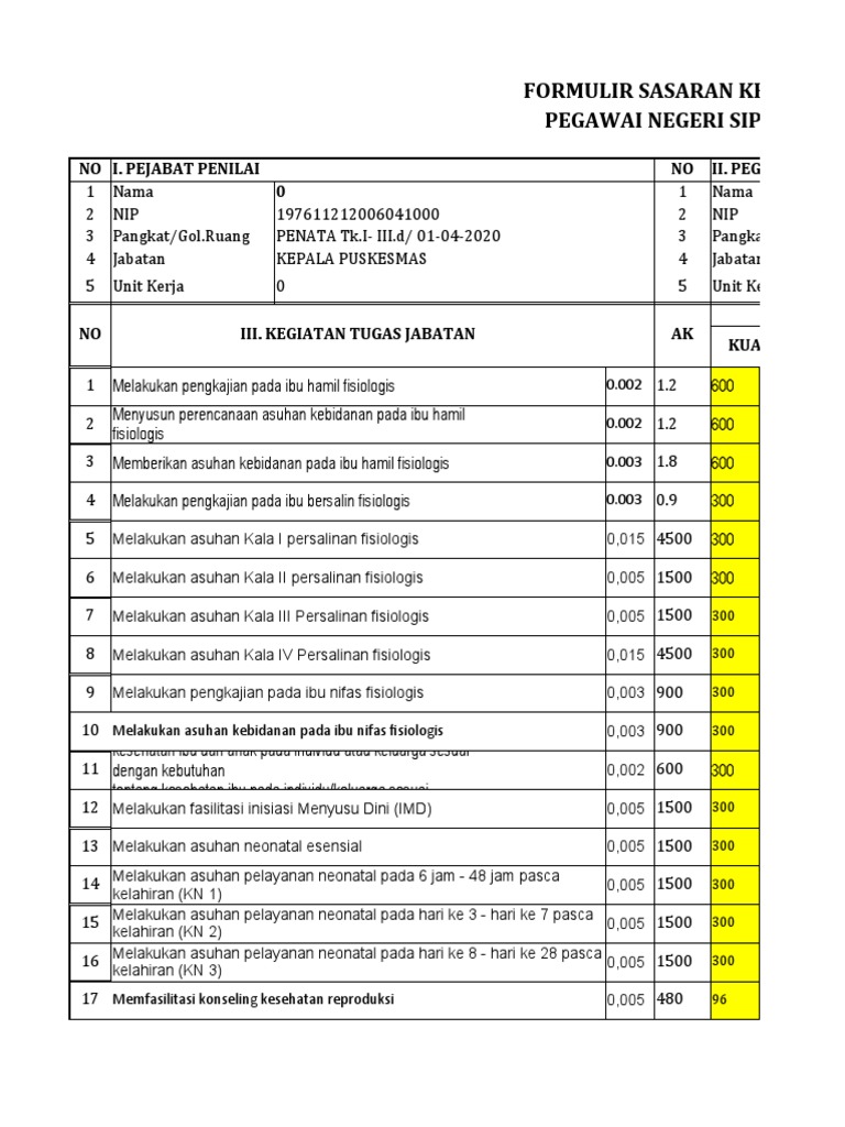 SKP Bidan Ahli Pertama | PDF