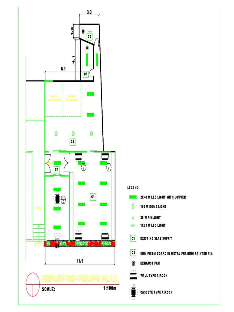 Reflected Ceiling Plan with Lighting Layout | PDF
