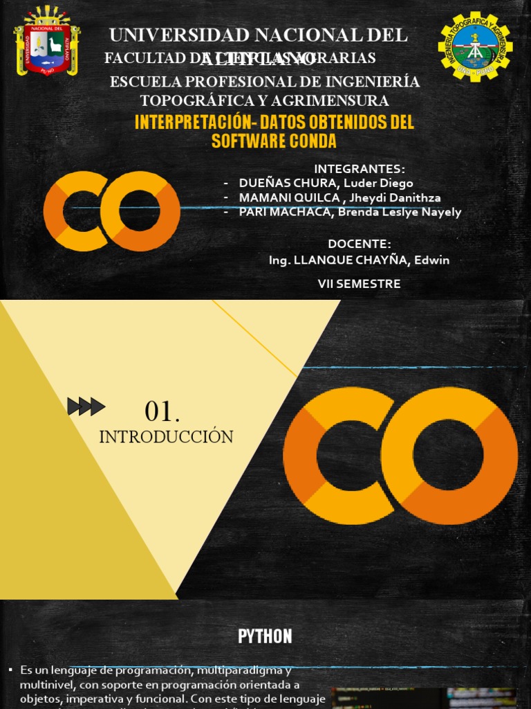 INTERPRETACIÓN DATOS OBTENIDOS DEL SOFTWARE CONDA | PDF | Lenguaje de programación ...