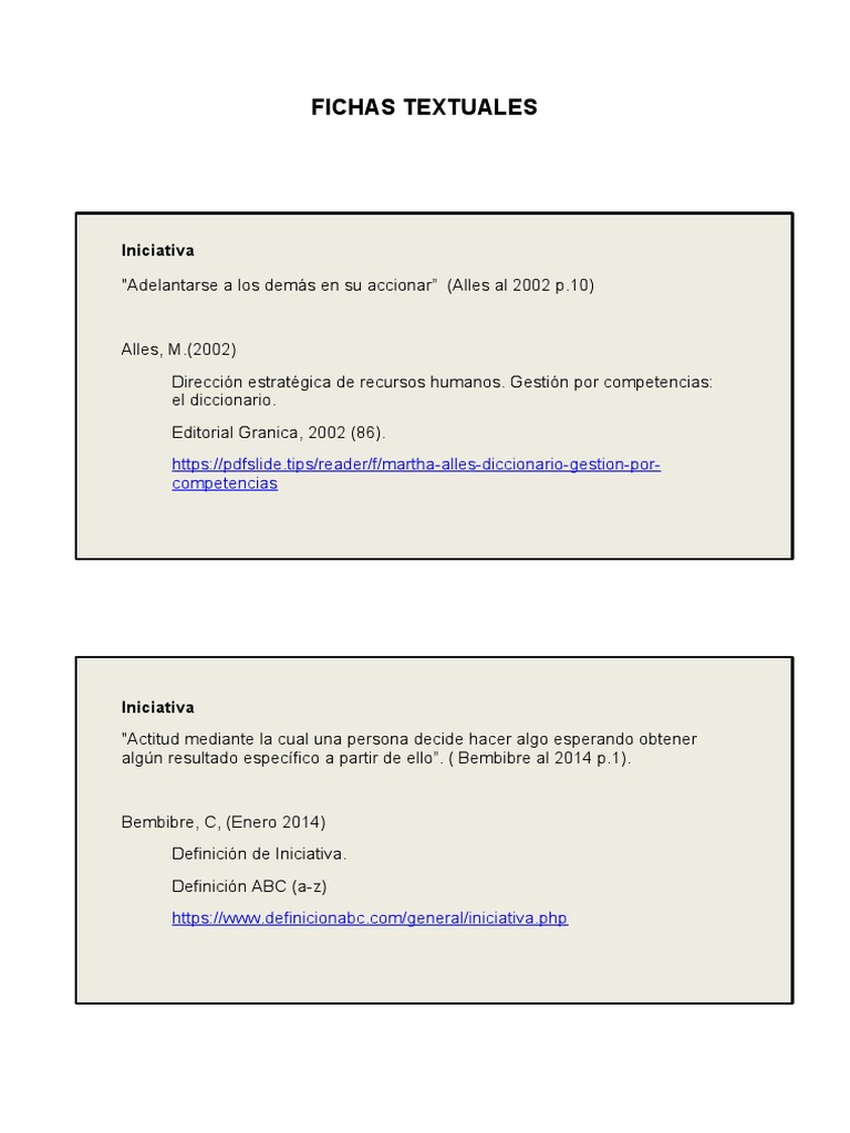 Fichas Textuales | PDF | Planificación | Liderazgo