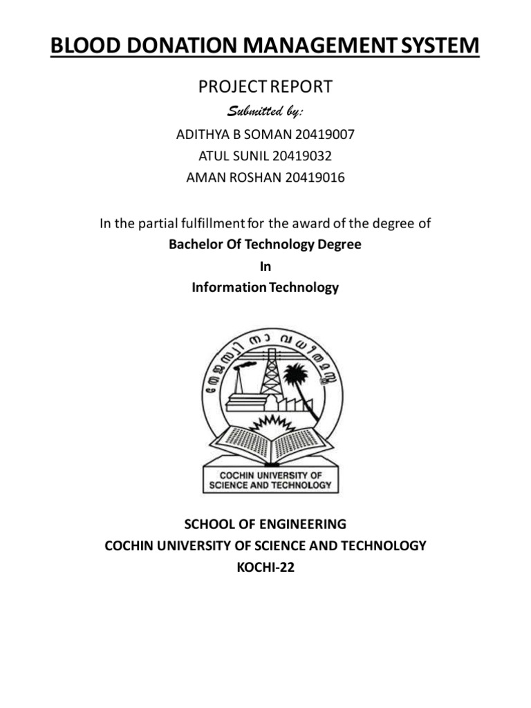 Blood Donation Management System Report | PDF | World Wide Web ...