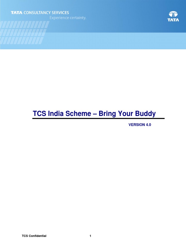 TCS India Scheme - Bring Your Buddy | PDF | Recruitment | Employment