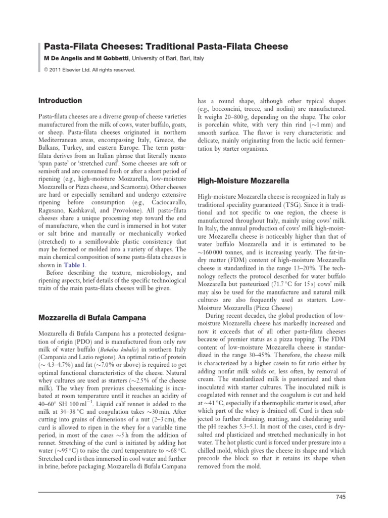 Coek - Info - Cheese Pasta Filata Cheeses Traditional Pasta Fila | PDF ...