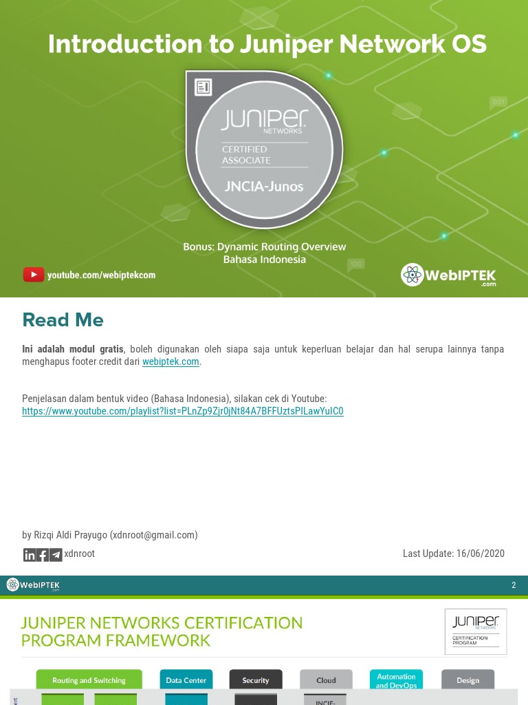 JNCIA-Junos Introduction To Juniper Network OS | PDF