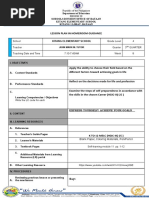 Position Paper Lesson Plan | PDF | Lesson Plan | Education Theory