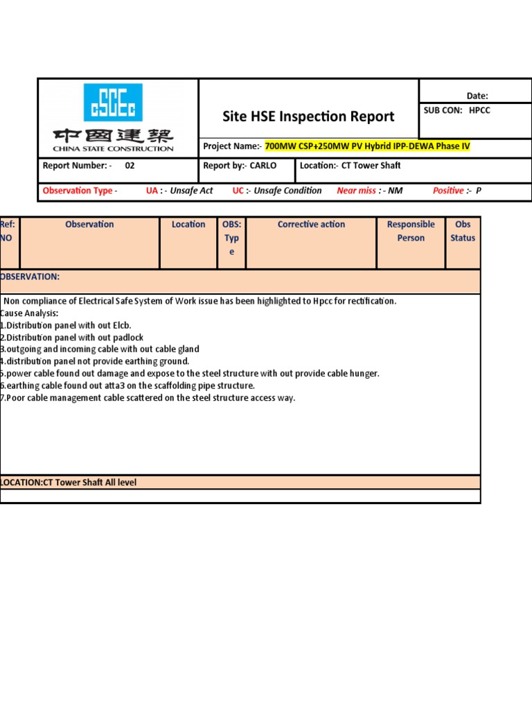 Electrical Report | PDF | Occupational Safety And Health | Safety