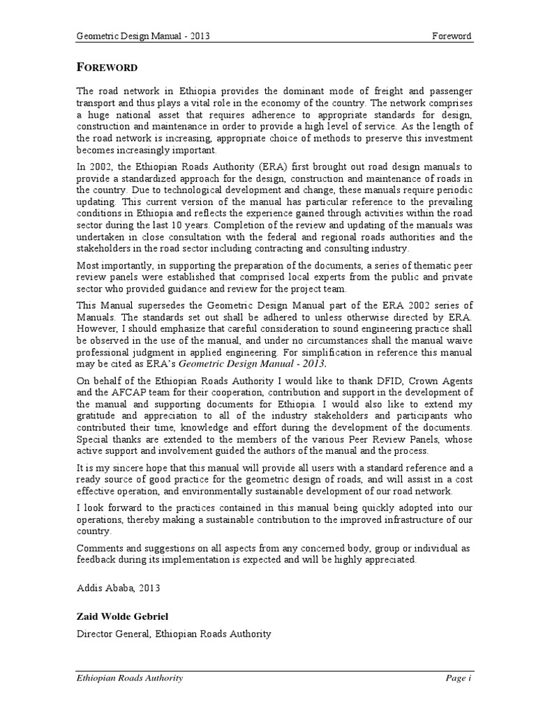 Geometric Design Manual With Appendices (Reference) | PDF | Road ...