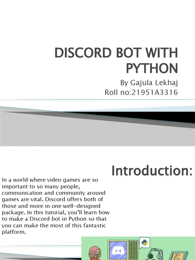 Create a Discord Bot with Python | PDF | Internet Bot | Library (Computing)