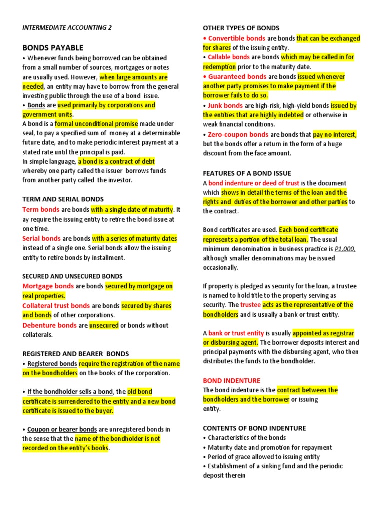 Ia2 Reviewer | PDF | Bonds (Finance) | Securitization