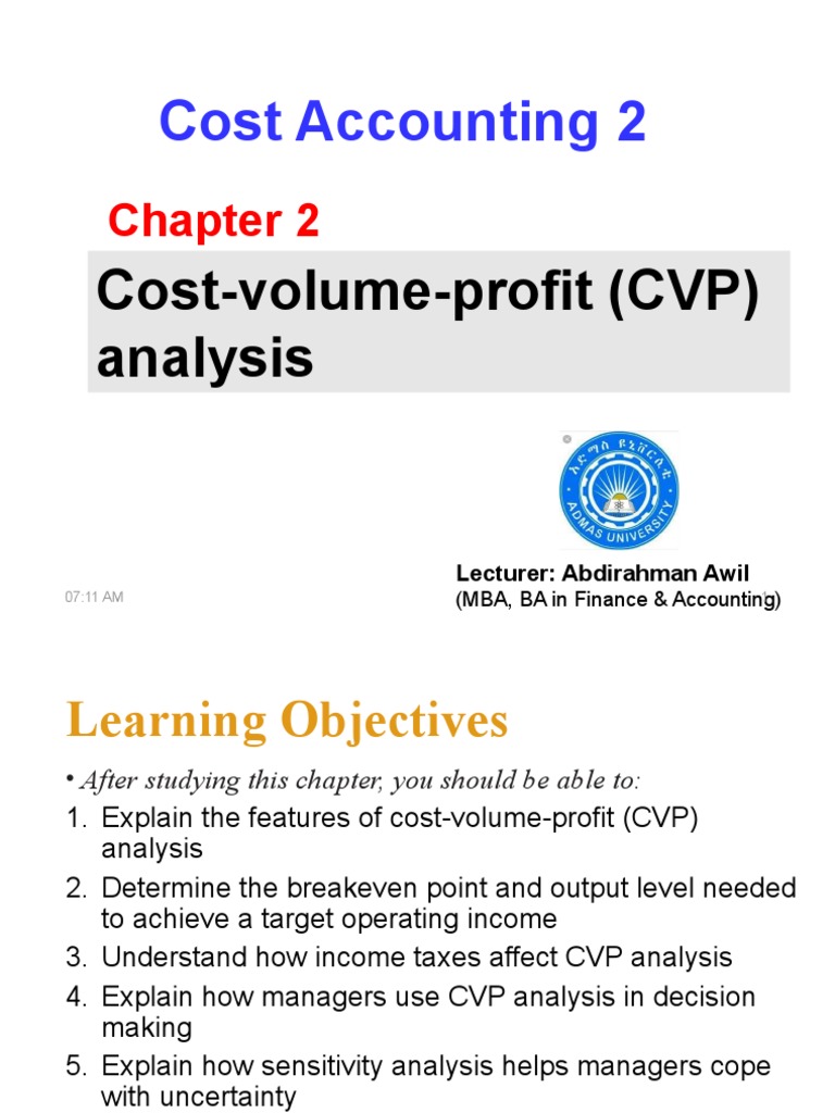 Chapter 2 CVP Analysis | PDF | Financial Accounting | Marketing