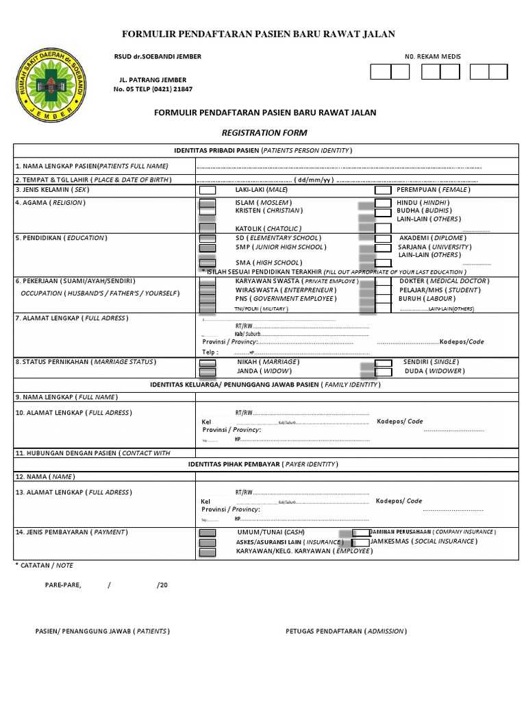 Formulir Rawat Jalan | PDF