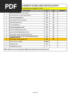 Material Reconciliation in Construction | PDF | Concrete | Economic Sectors