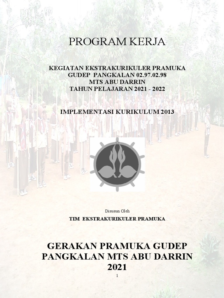 PROGRAM KERJA PRAMUKA MTs ABU DARRIN 2021 | PDF