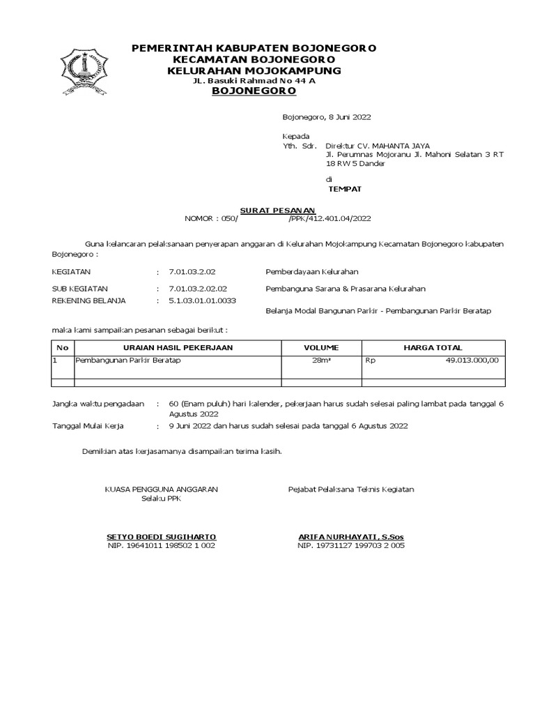 PSP Parkiran MJ | PDF