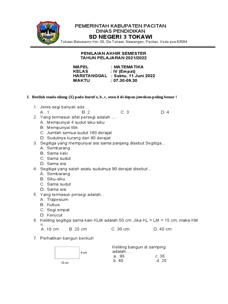 Soal Matematika - Salin | PDF