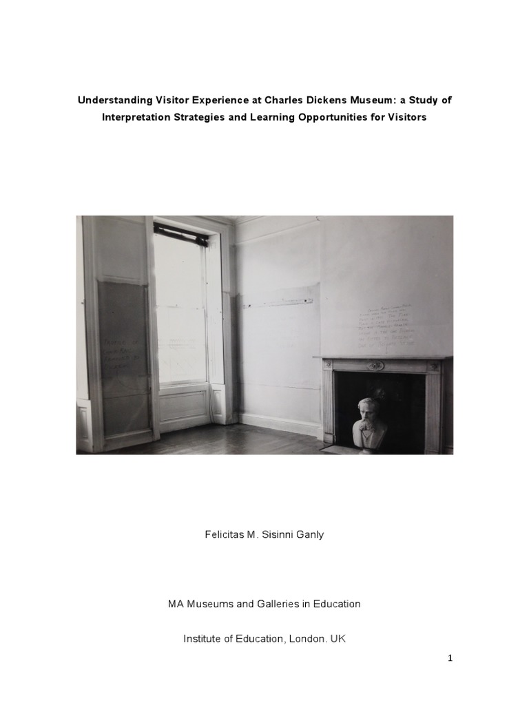 Understanding Visitor Experience at Charles Dickens Museum: A Study of ...