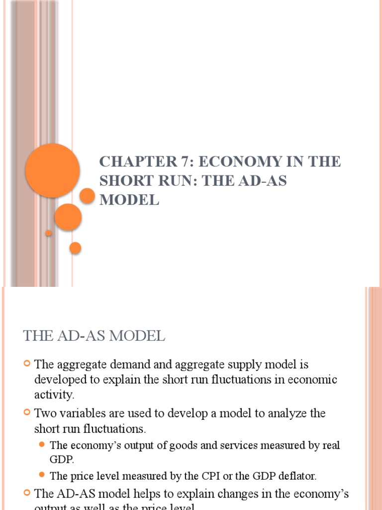 Chapter 7: Economy in The Short Run: The Ad-As Model | PDF | Long Run ...