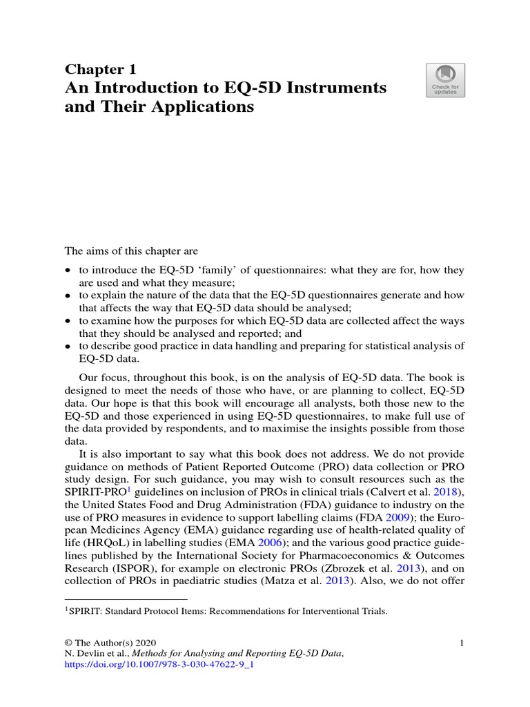 An Introduction To EQ-5D Instruments and Their Applications | PDF ...