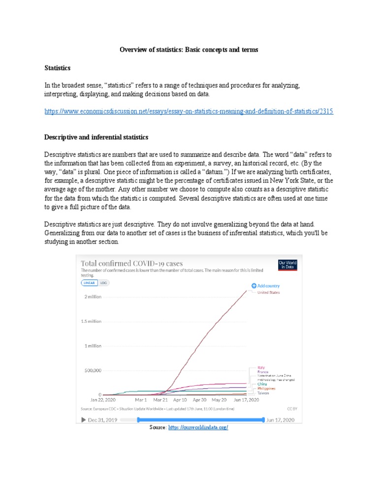 Overview of Statistics | PDF | Statistics | Sampling (Statistics)