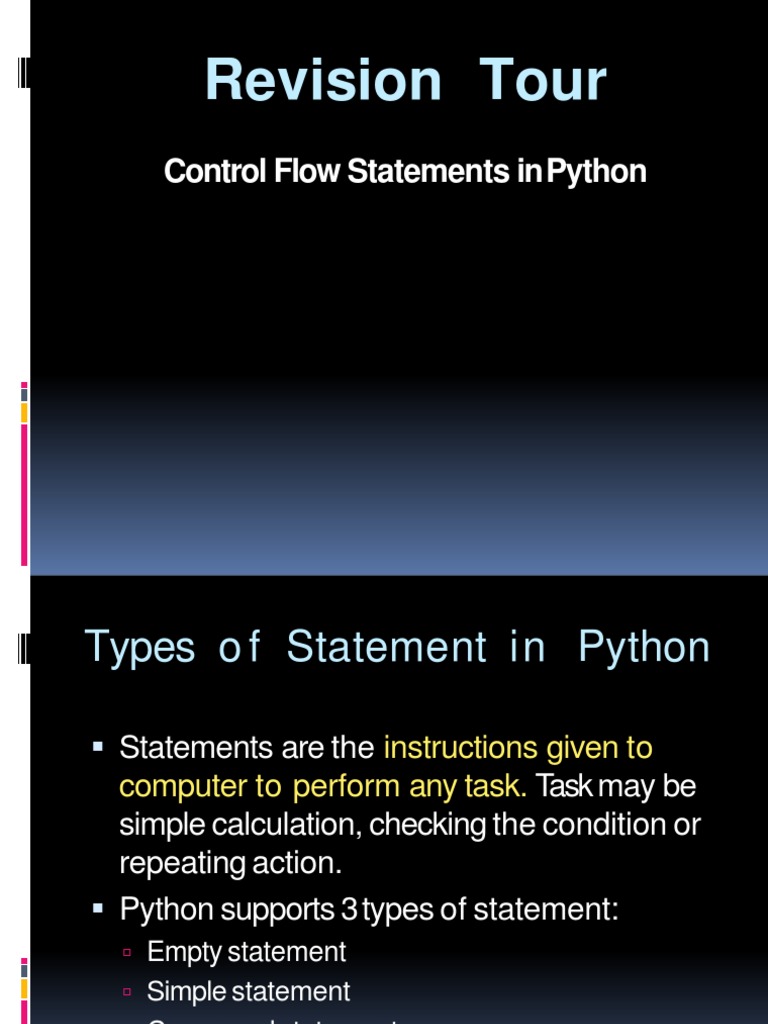 002.1 Python - Revision Tour | PDF | Control Flow | Python (Programming ...