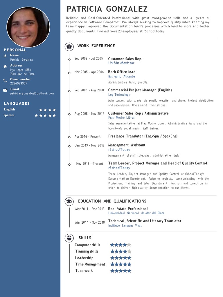 CV Patricia Gonzalez #1 | PDF | Communication | Business