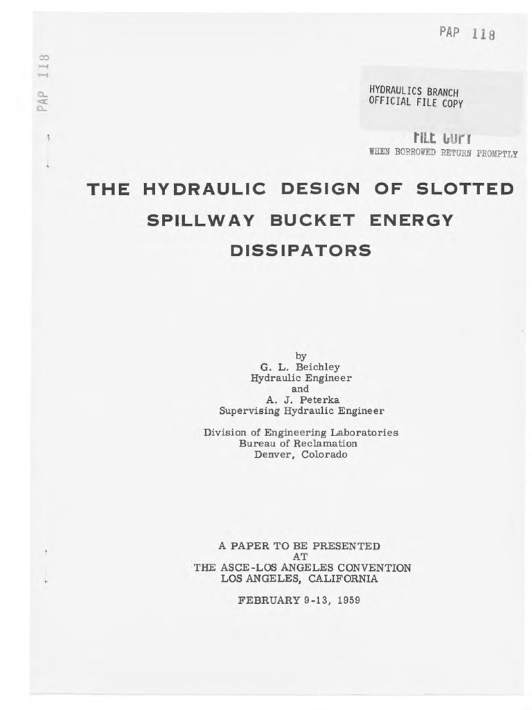 Flip Bucket Manual | PDF | Spillway | Water