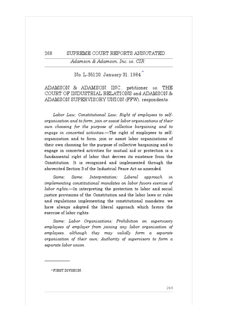 Adamson v. CIR | PDF | Labour Law | Collective Bargaining