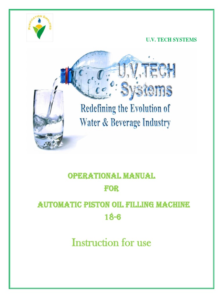 Instruction For Use: Operational Manual For Automatic Piston Oil ...