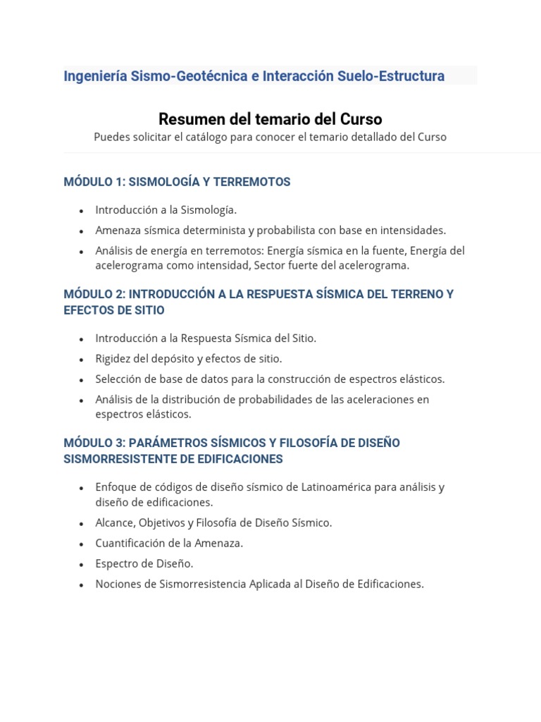Ingeniería Sismo-Geotécnica e Interacción Suelo-Estructura | PDF | Temblores | Software